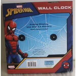 Marvel | Other | Spiderman Spiderman Wall Clock Analog Display Battery ...